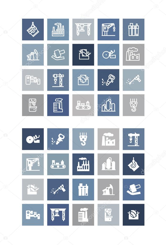 Conjunto de iconos industriales Vector de stock por ©dim_on_art 80460986