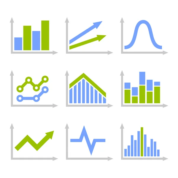 Color Graph Chart Icons Set. Vector Stock Vector Image by ©in8finity ...