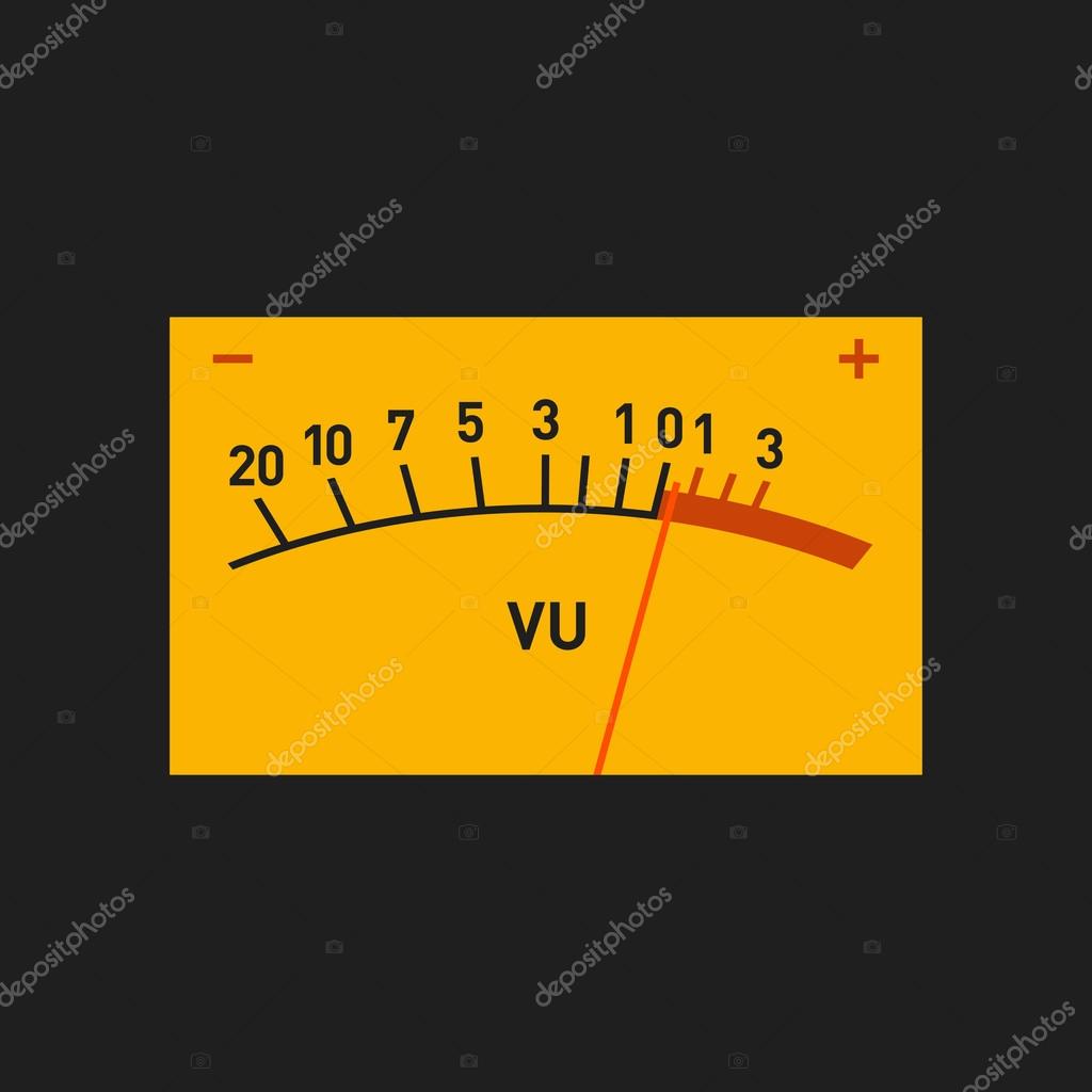 Analog Volume Unit Meter Measuring Device. Vector Stock Vector Image by ...