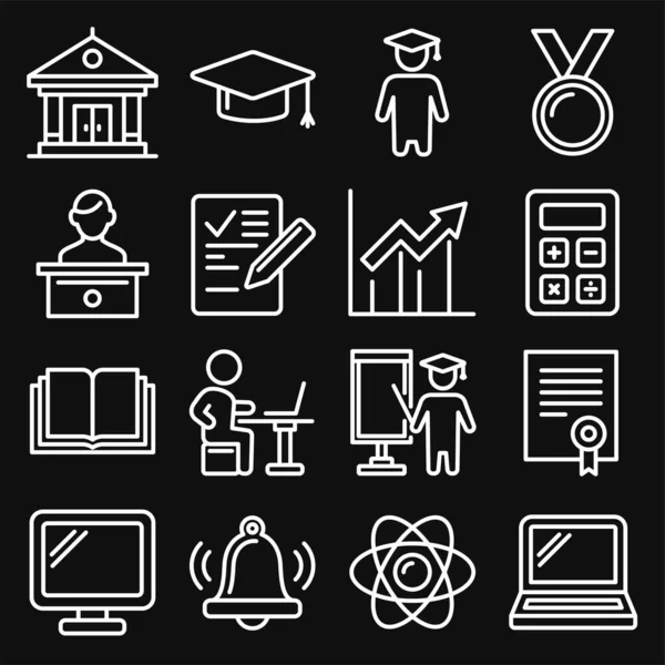 School and education icons set Stock Vector by ©in8finity 33885529