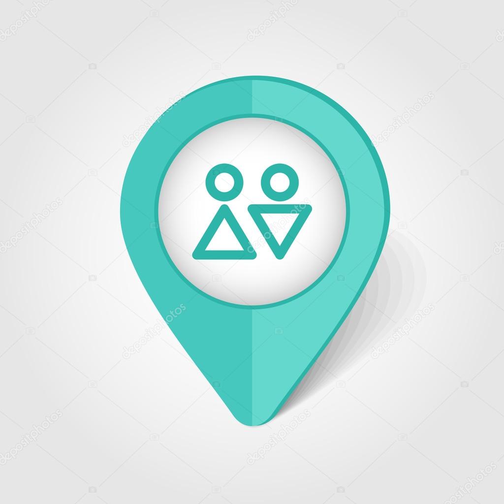 WC map pin icon — Stock Vector © ayra #87082072