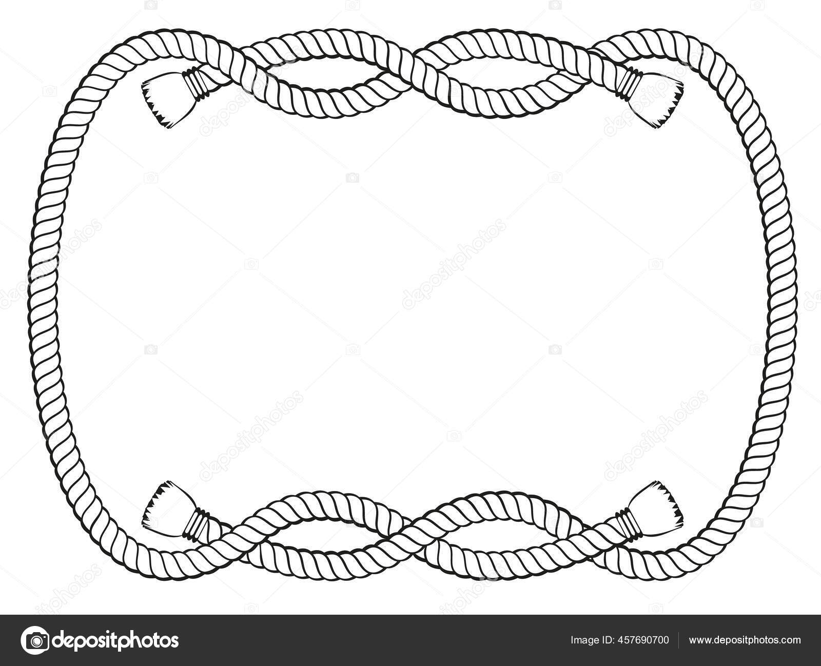 Tali simpul bingkai hitam dan putih terisolasi Vektor Stok oleh ©100ker ...