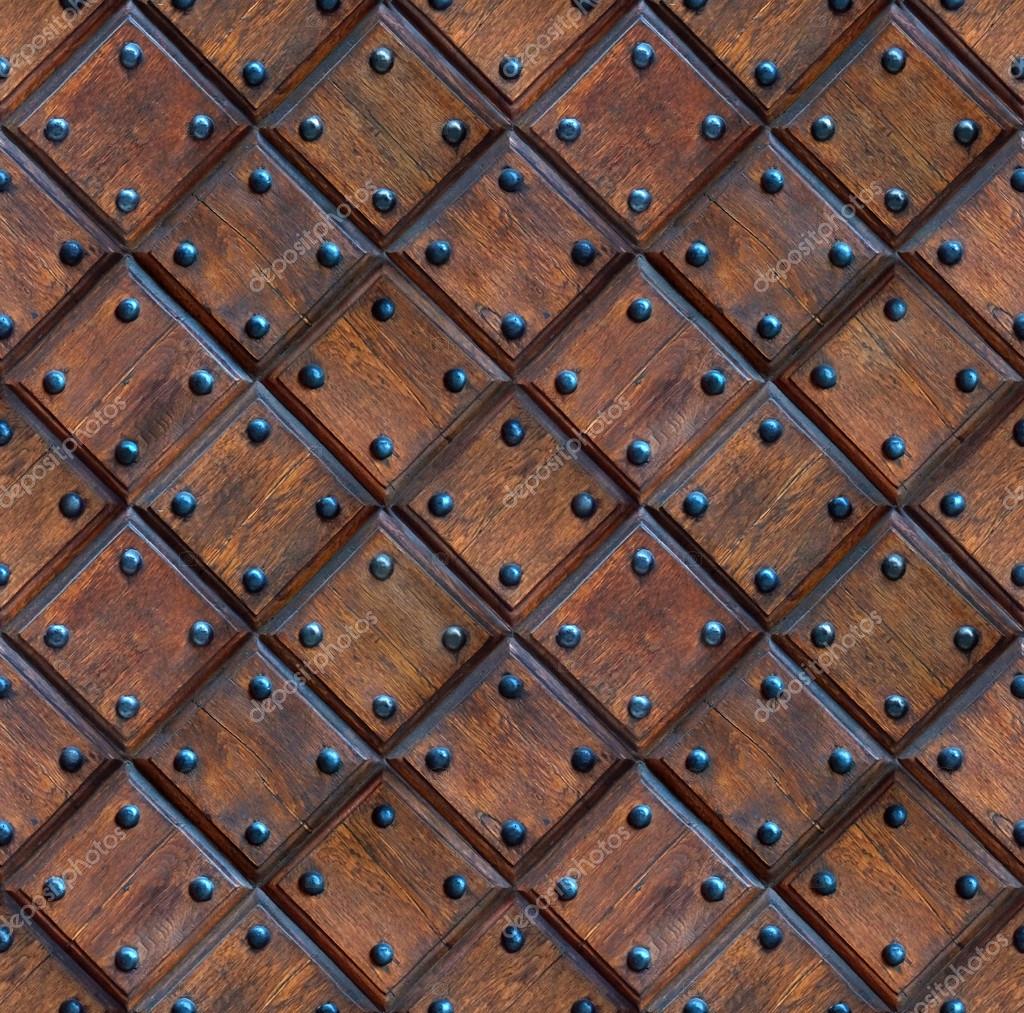 Seamless wooden panel door texture with nails Stock Photo by ©100ker ...