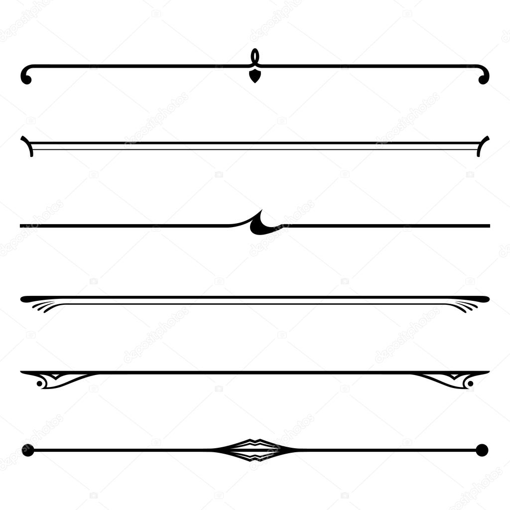 Decorative elements, border and page rules Stock Vector by ©100ker 66869649 Decorative elements, border and page rules Stock Vector by ©100ker 66869649
