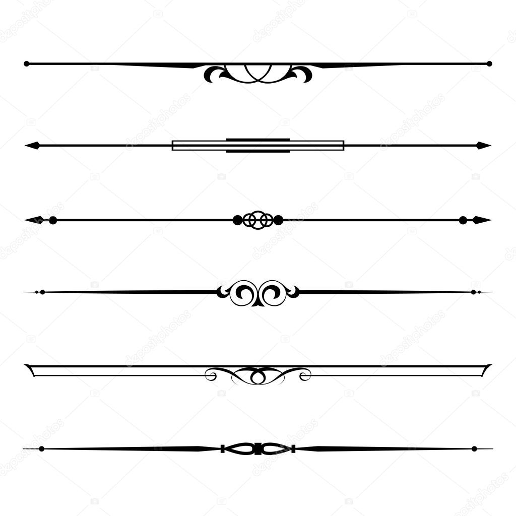 Decorative elements, border and page rules Stock Vector by ©100ker 86340534 Decorative elements, border and page rules Stock Vector by ©100ker 86340534