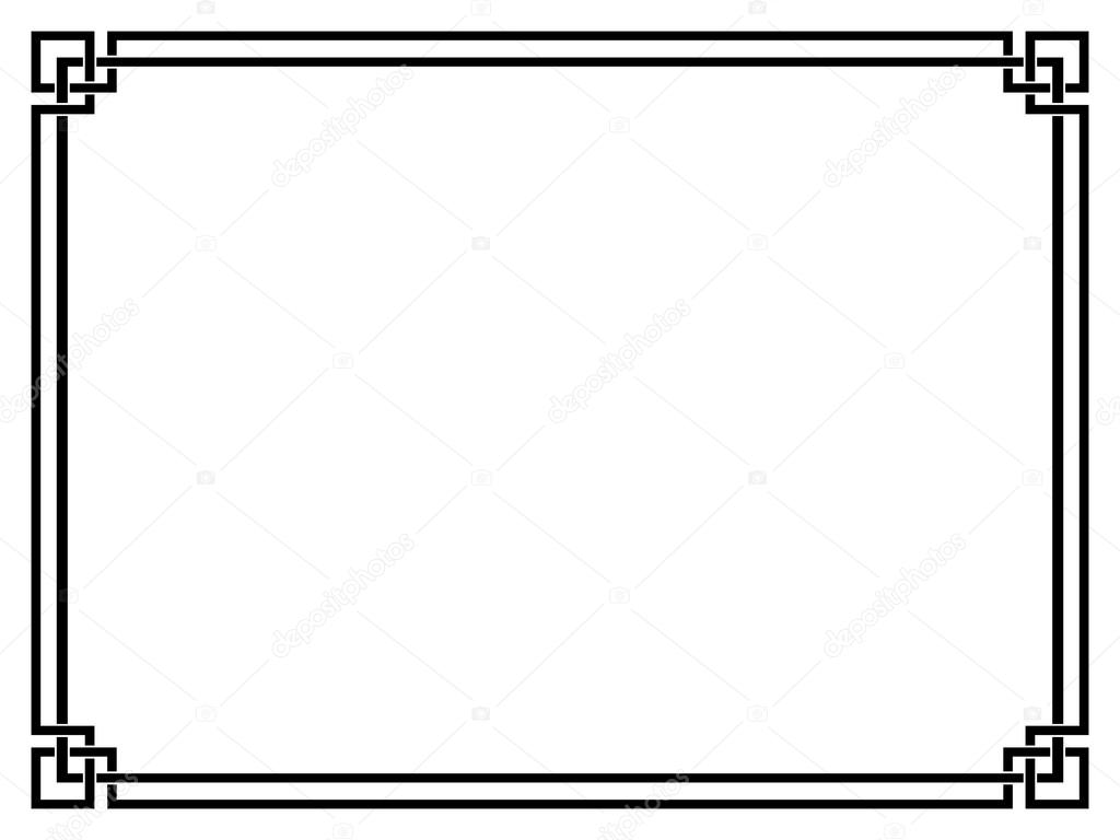Roman style black ornamental decorative frame Stock Vector by ©100ker ...