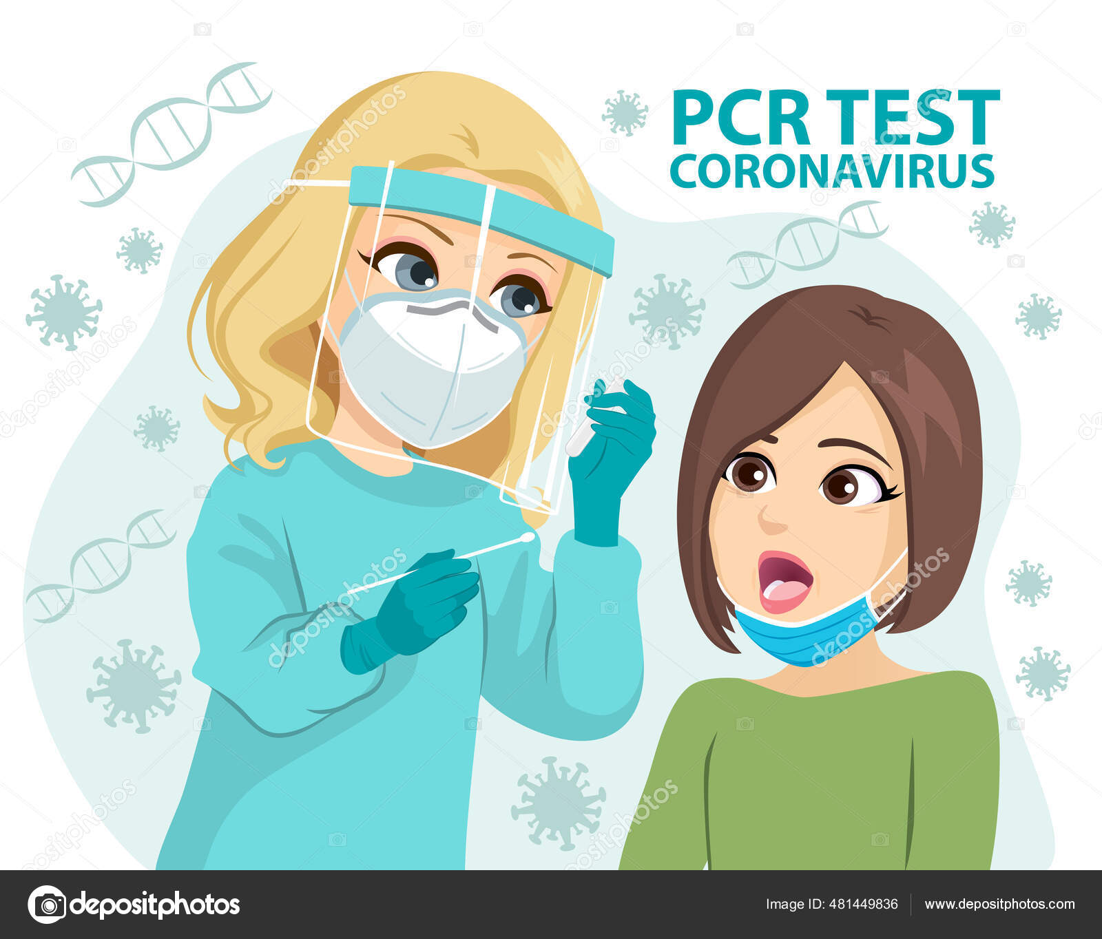 Female Doctor Performing Pcr Test Coronavirus Analyzing Rna Nasal Oral ...