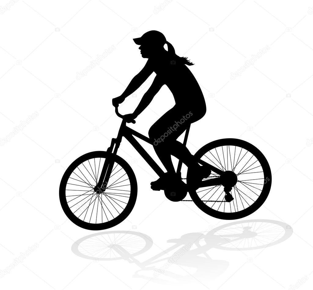 Cyclist woman silhouette Stock Vector Image by ©varuna #52643459