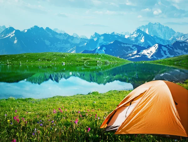 Camping in mountains — Stock Photo © varuna #48366975