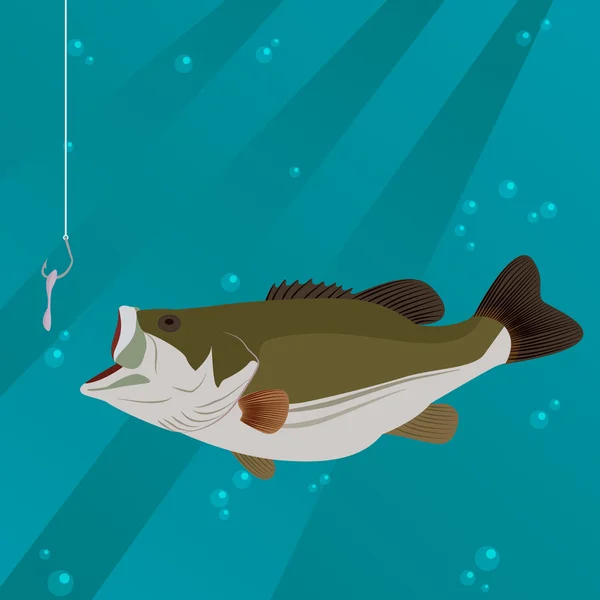 The figure shows a fish with a hook Stock Vector Image by ©kvasay #18587203