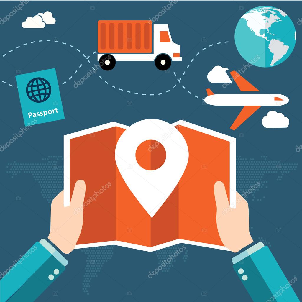 Viajar, transportar, planificar una ruta, el turismo y el viaje 2023