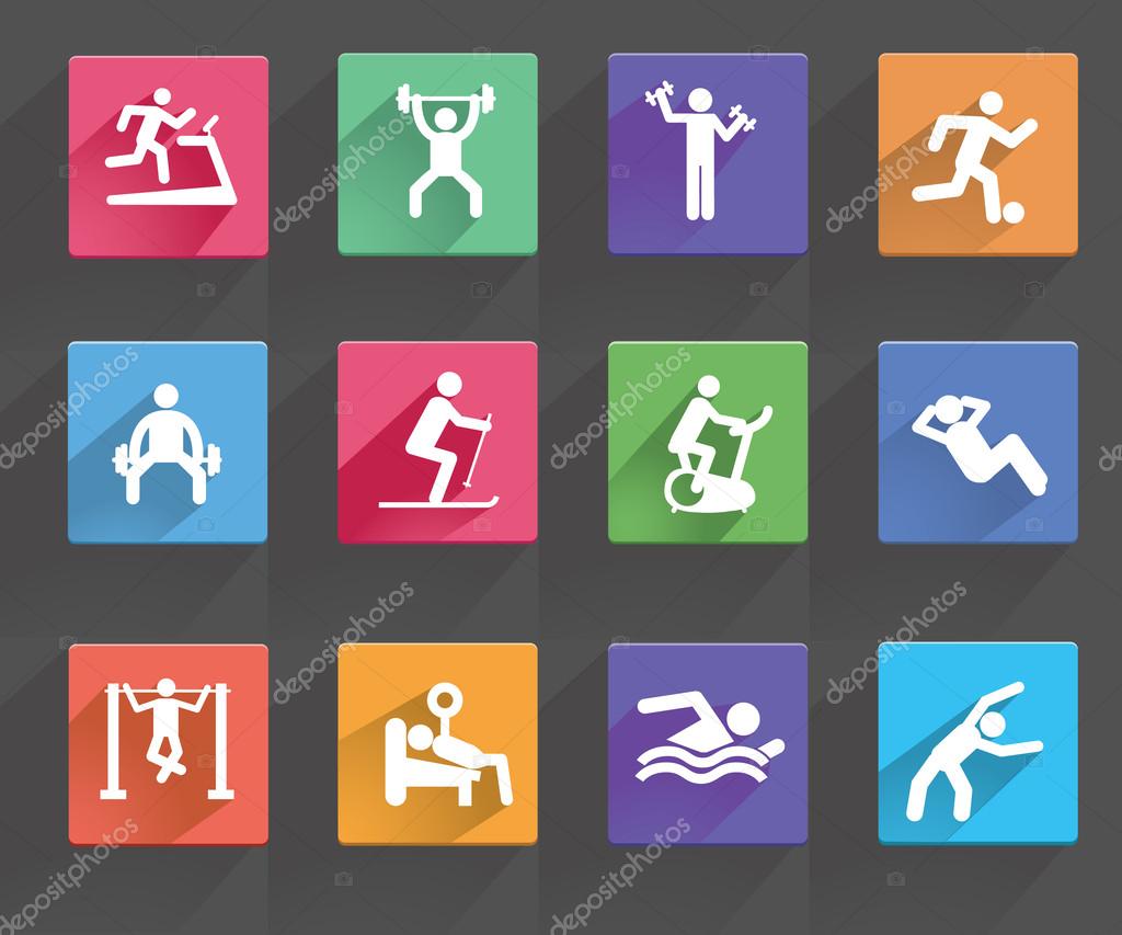 Man People Athletic Gym Gymnasium Body Building Exercise Healthy Training Fitness Workout Sign ...