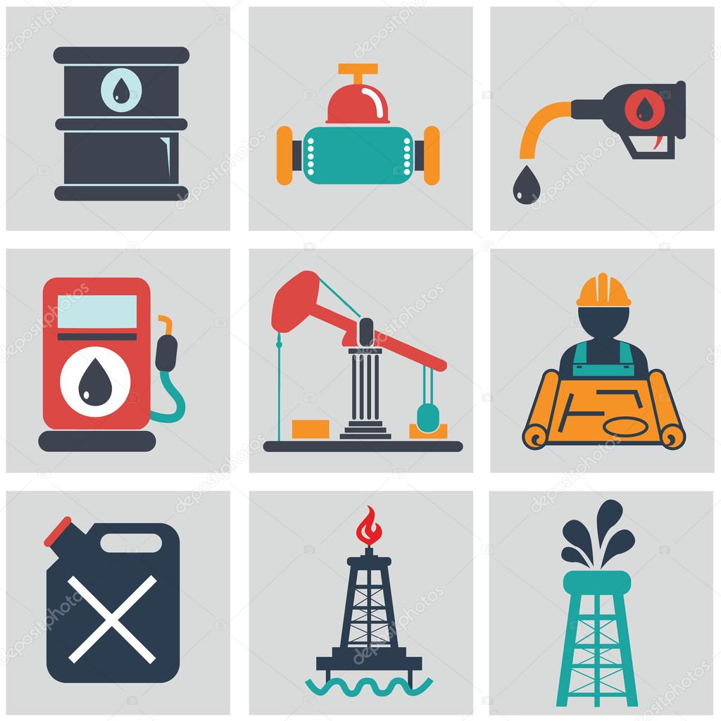 Oil, gas and petroleum icon set Stock Vector Image by ©royalty #53461919