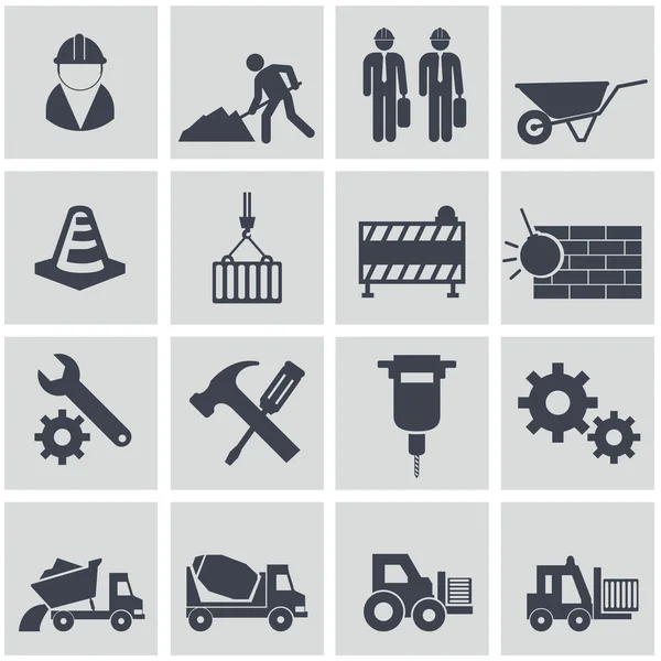Construction icons set — Stock Vector © royalty #126051030