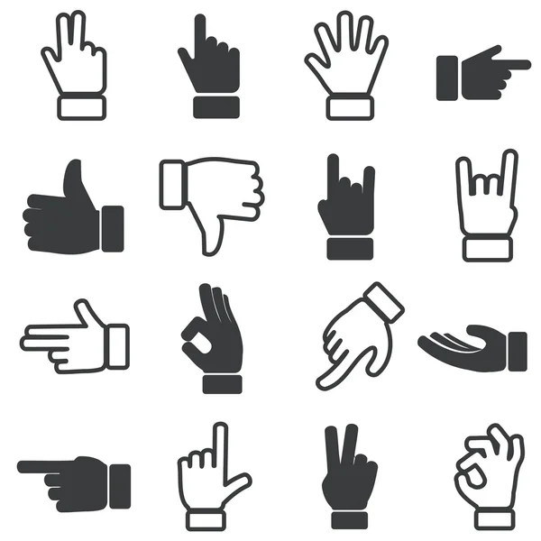 Hand icon set — Stock Vector © jacartoon #68220097
