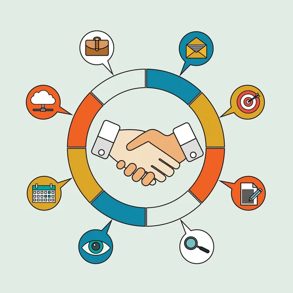 Gestión de las relaciones imágenes de stock de arte vectorial ...