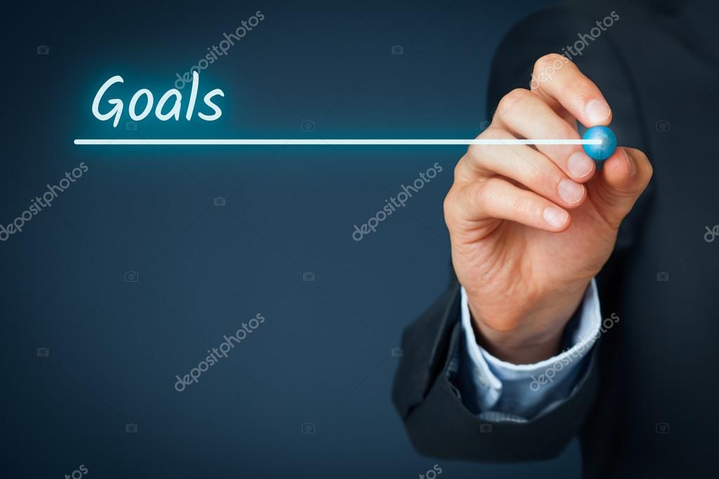 Businessman plan goals for its business — Stock Photo © Jirsak #97920838