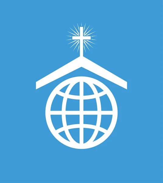 Vector symbol or icon of christian church worldwide mission — Stock ...