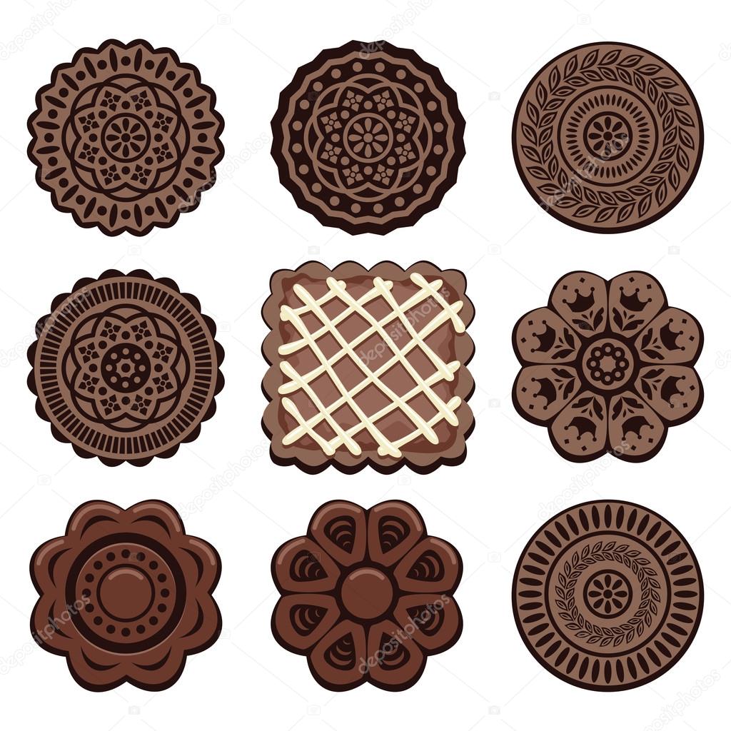 Vector oreo cookie set — Stock Vector © dmstudio #121672710