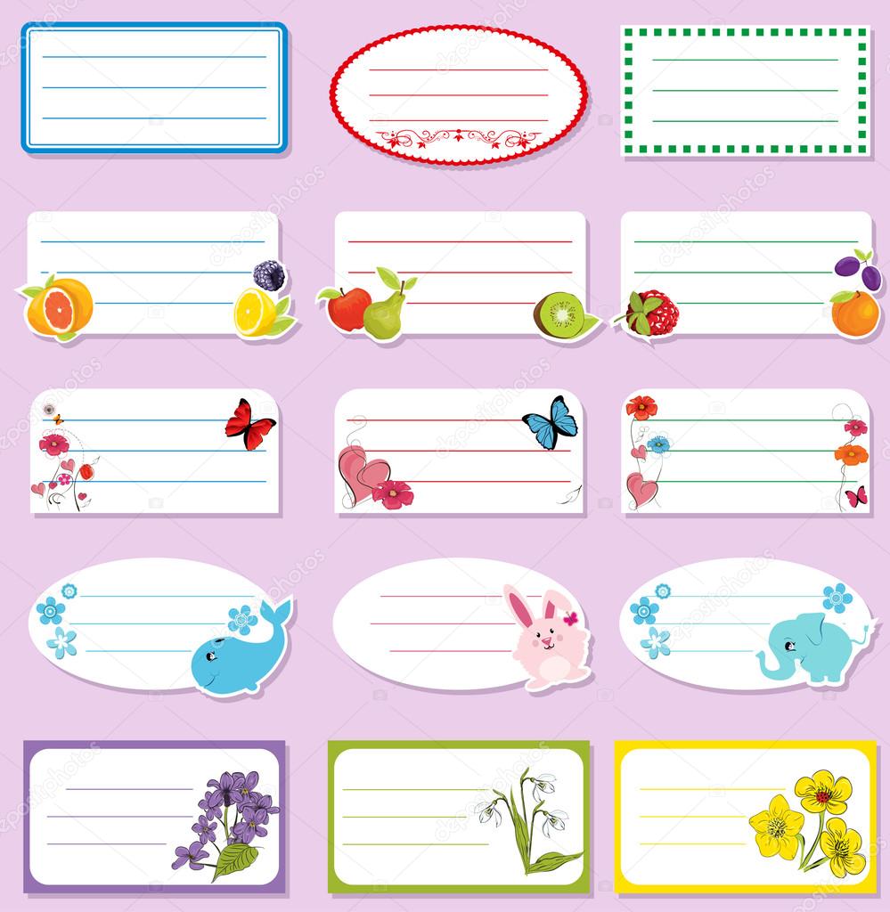 Etiquetas escolares Stock Vector by ©lindwa 51967265