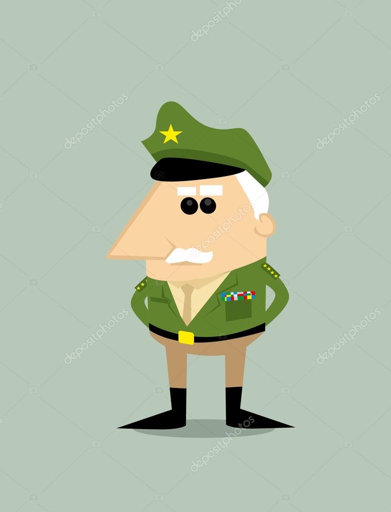 Army General Hat Cartoon