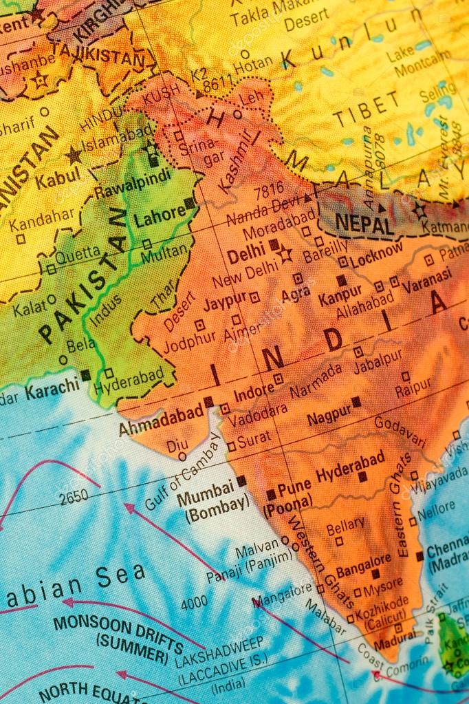 Karta över Indien — Stockfotografi © twixx #62083603