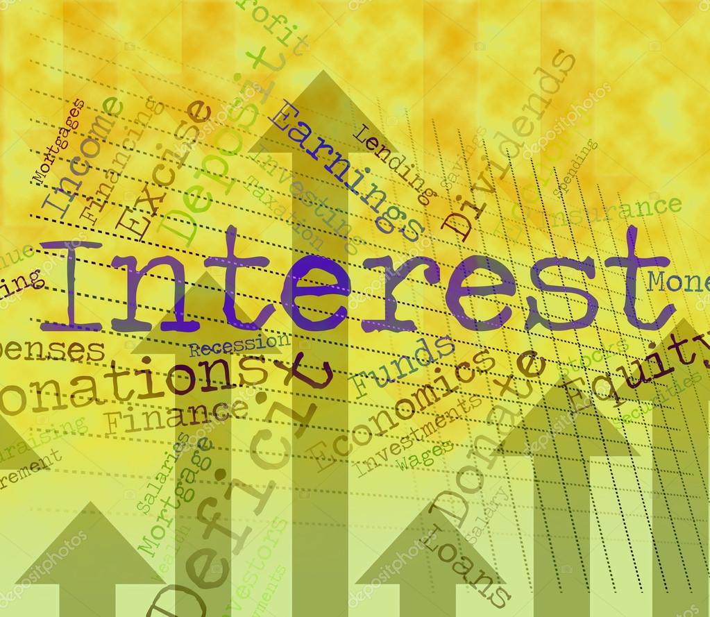Interest Word Shows Return Rate And Savings — Stock Photo © stuartmiles ...