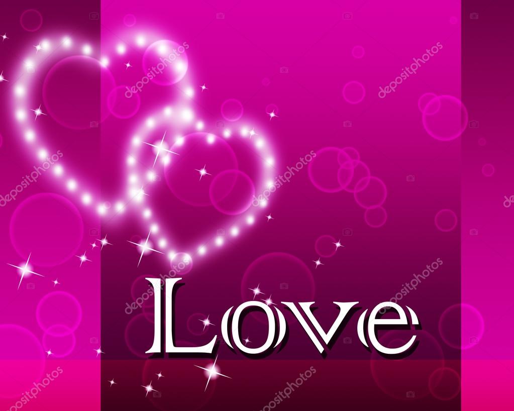 Love Hearts Shows Loving Affection And Romance — Stock Photo ...