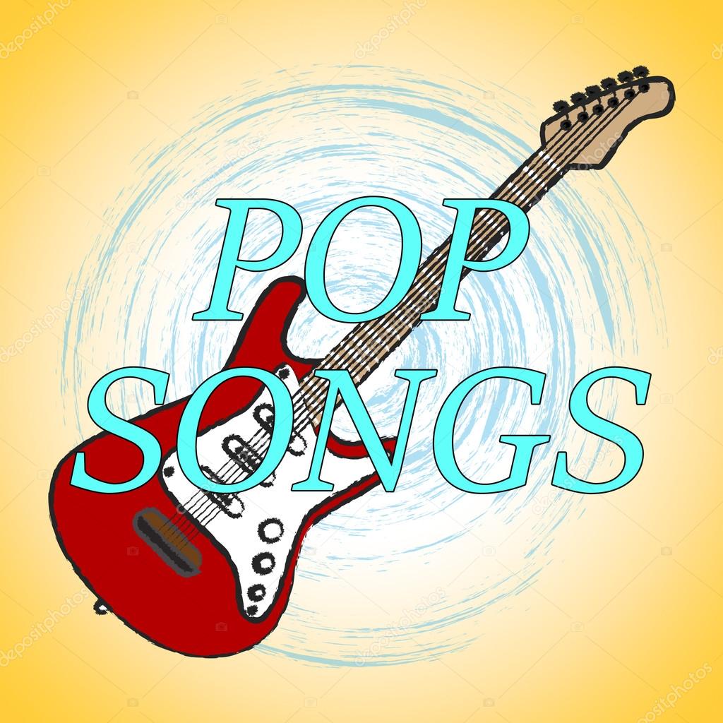 Pop Songs Represents Popular Music And Melodies Stock Illustration by ...