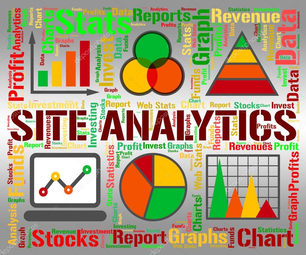 Site Analytics Indicates Infochart Chart And Web Stock Photo by ...