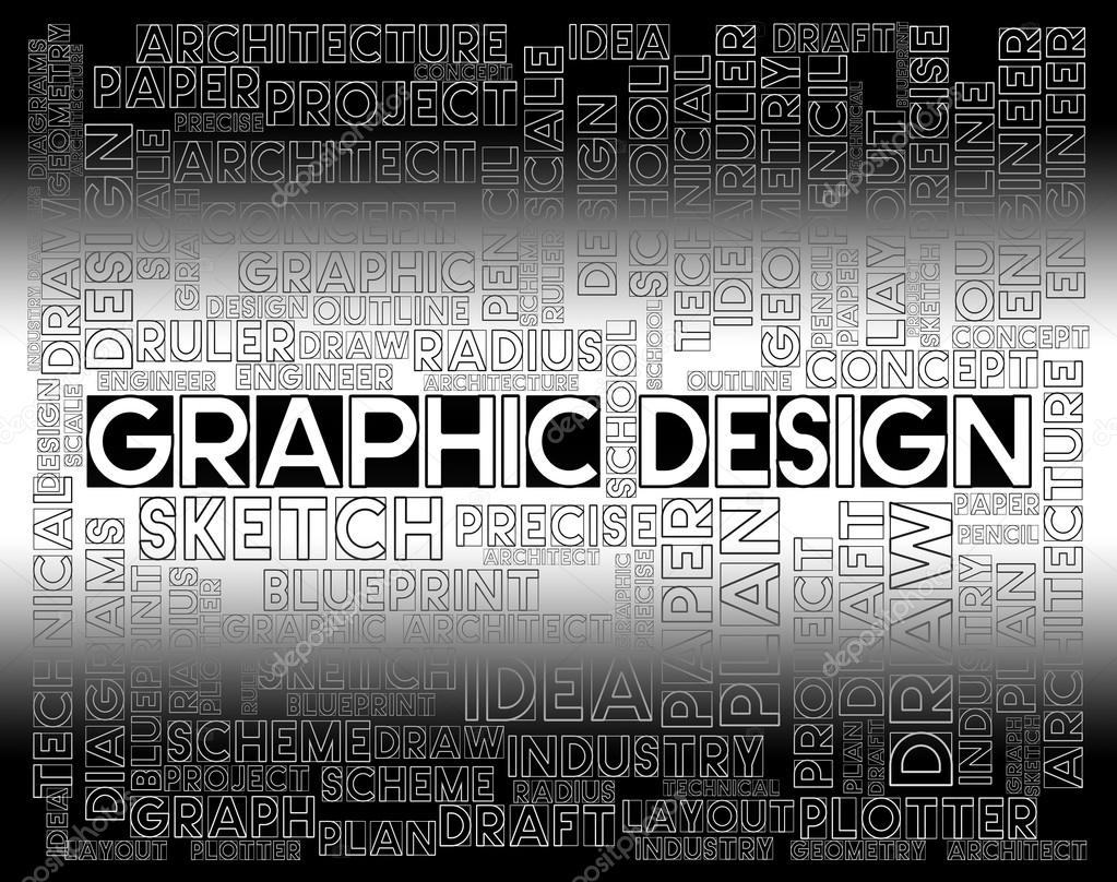 Graphic Design Means Illustrative Creation And Idea — Stock Photo ...