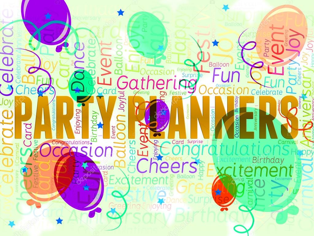 Party Planners Represents Plans Planning And Celebrations — Stock Photo ...