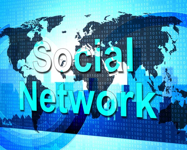 Social Network Means Connecting People And Forums - Stock Image ...