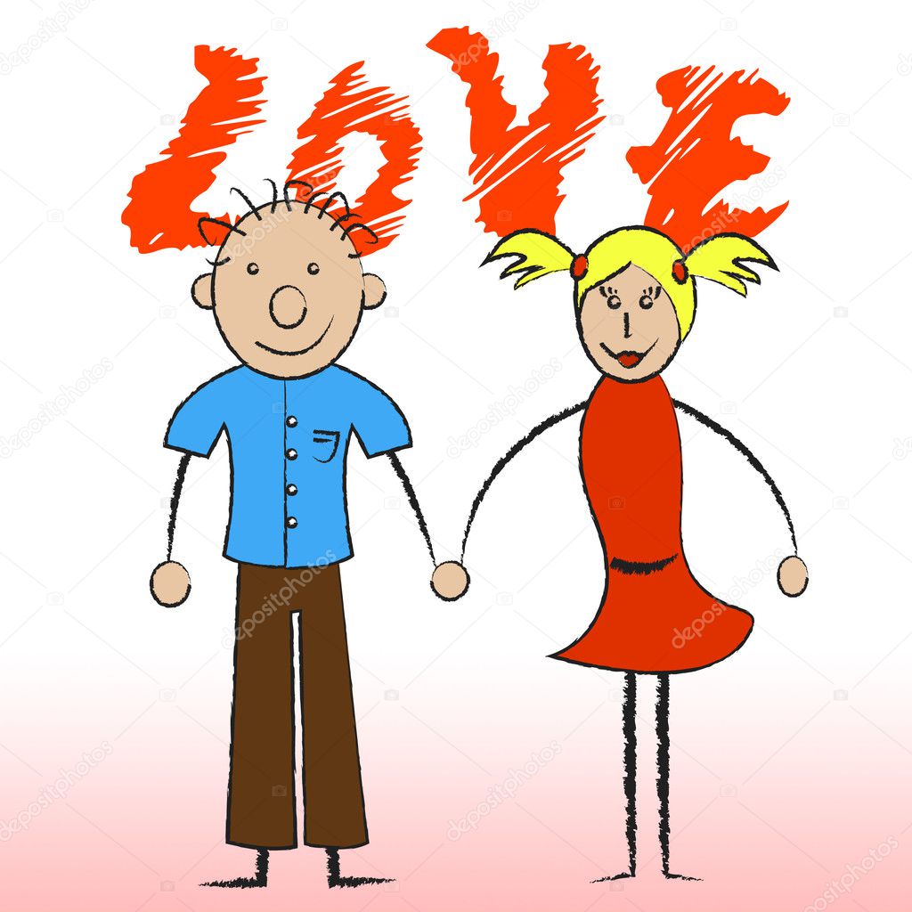 Love Couple Indicates Compassionate Devotion And Fondness Stock ...