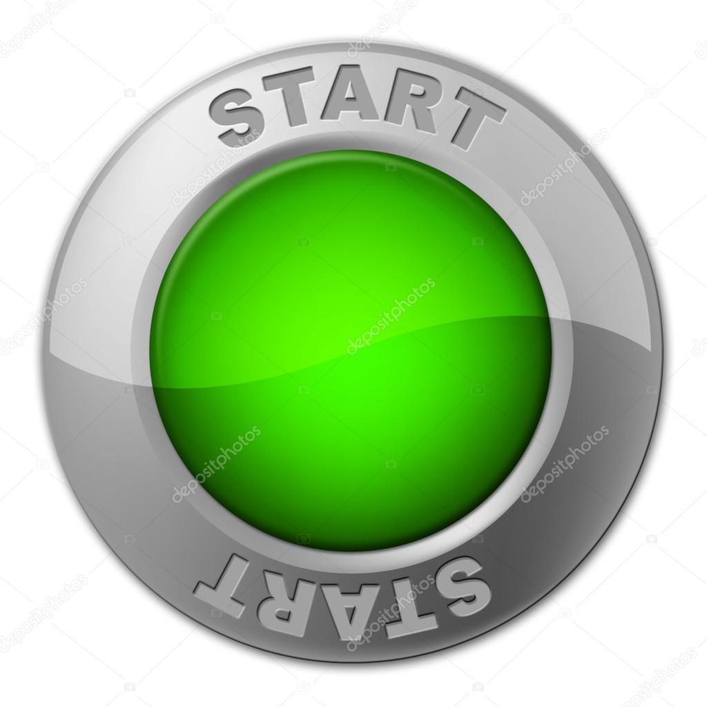 Start Button Represents Act Now And Begin — Stock Photo © stuartmiles ...