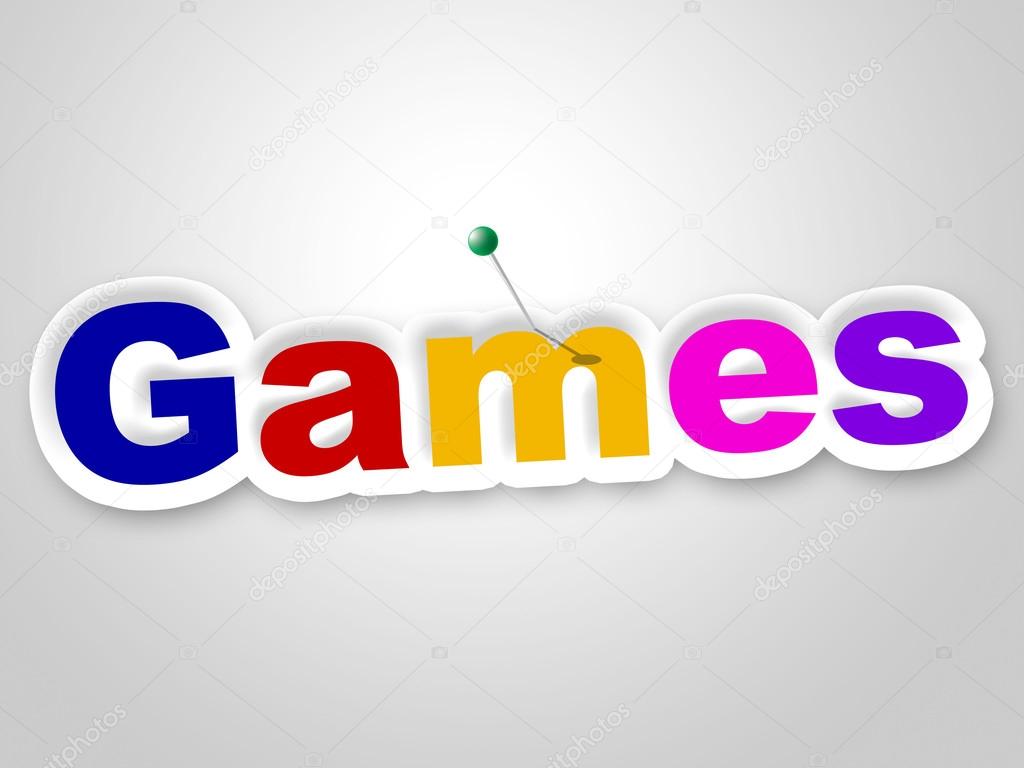 Games Sign Represents Play Time And Fun — Stock Photo © stuartmiles ...