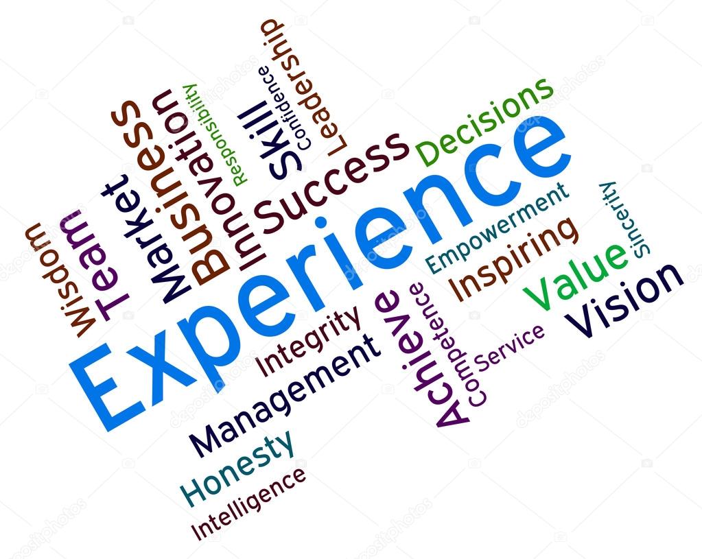 Experience Words Shows Competency Proficient And Professionally — Stock ...