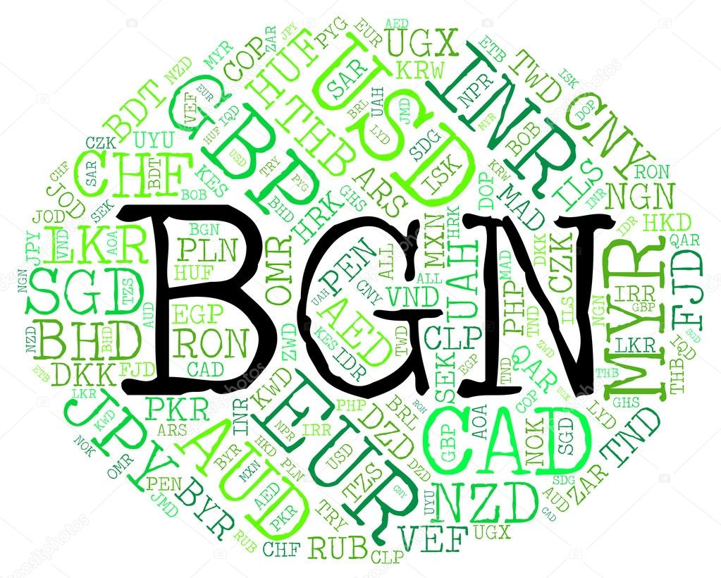 Bgn Currency Shows Worldwide Trading And Bulgarian — Stock Photo ...