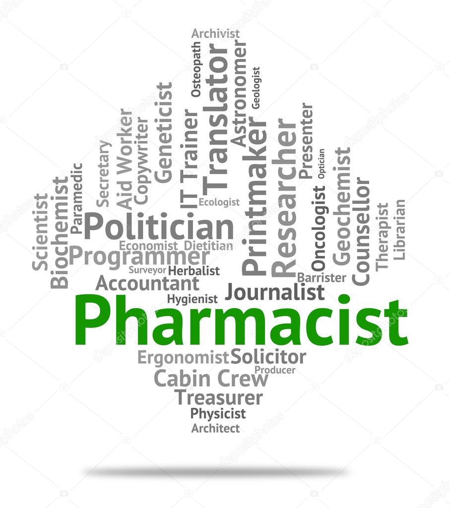 Pharmacist Job Represents Lab Technician And Career — Stock Photo ...