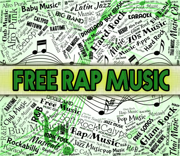 Free Rap Music Indicates No Charge And Complimentary - Stock Image ...
