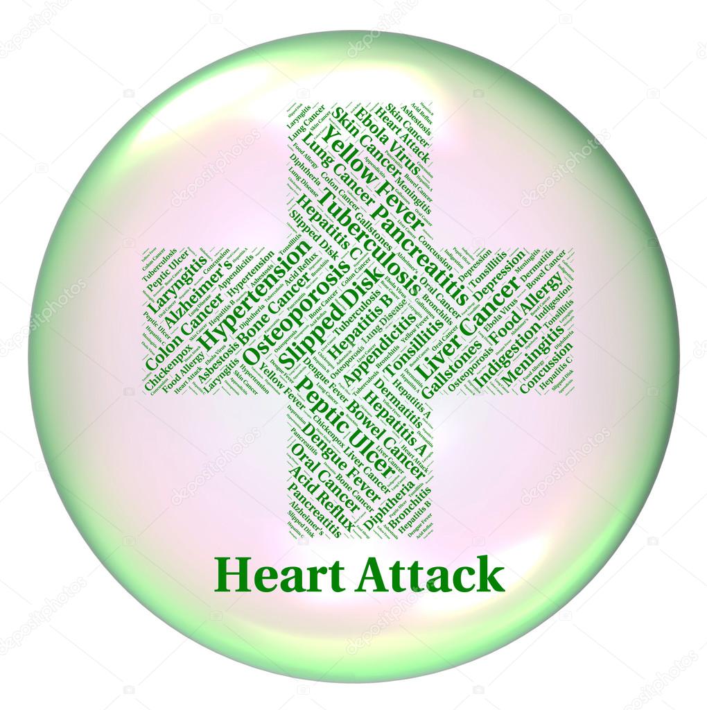 Heart Attack Indicates Ill Health And Ailments — Stock Photo ...