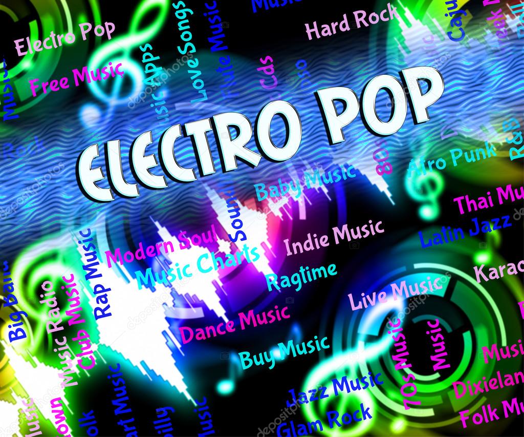 Electro Pop indica la pista de sonido y la danza — Foto de stock ...