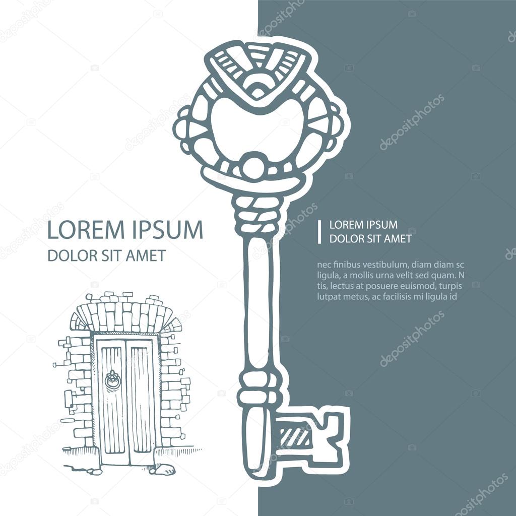 Ancient metal key Stock Vector Image by ©Alexcardo #78734778