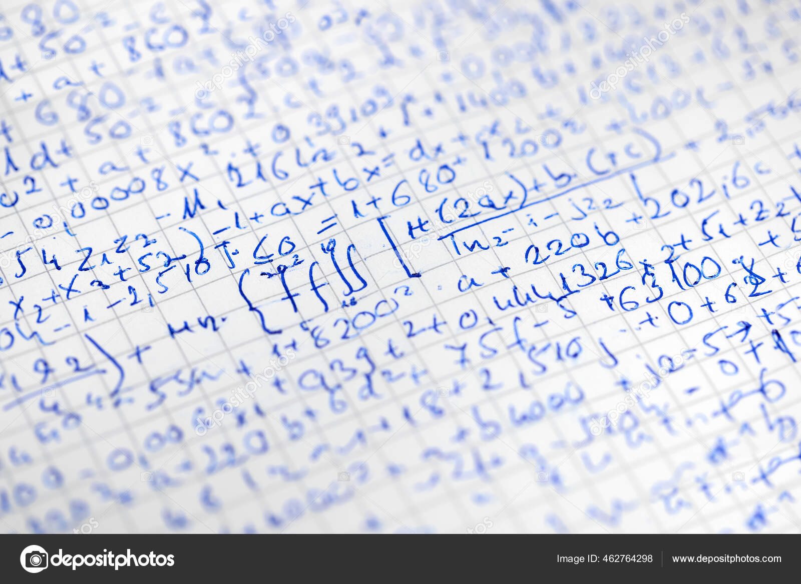 Math handwriting in notebook closeup Stock Photo by ©svedoliver 462764298