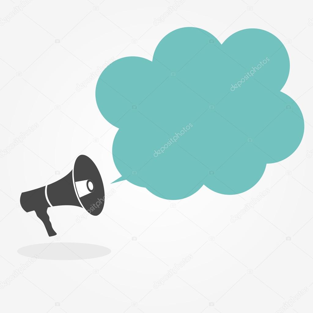 Megaphone with Speech Bubble Vector Illustration — Stock Vector ... Megaphone with Speech Bubble Vector Illustration — Stock Vector ...