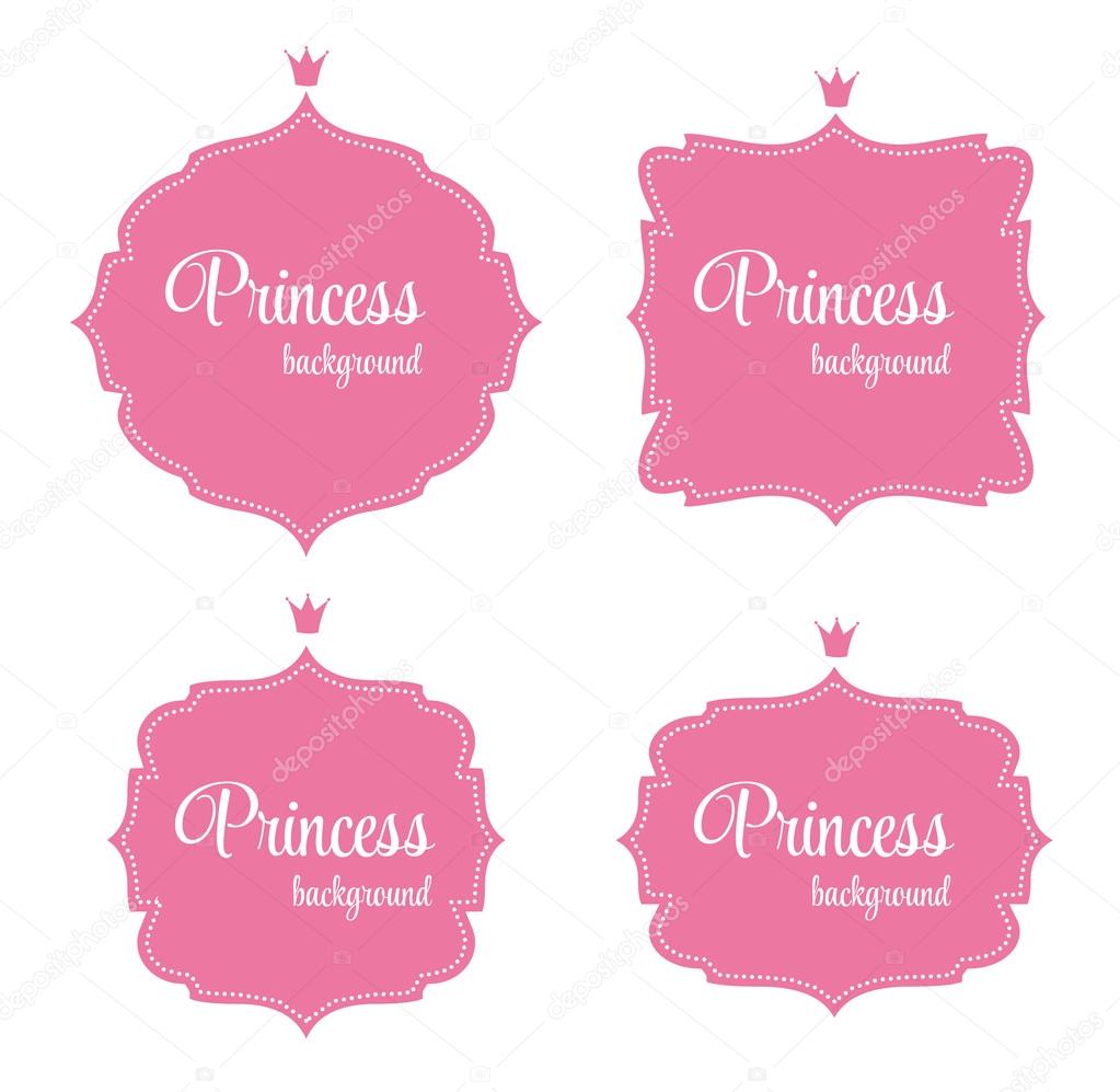 Princess Crown Frame Vector Illustration — Stock Vector © Yganko #76041399