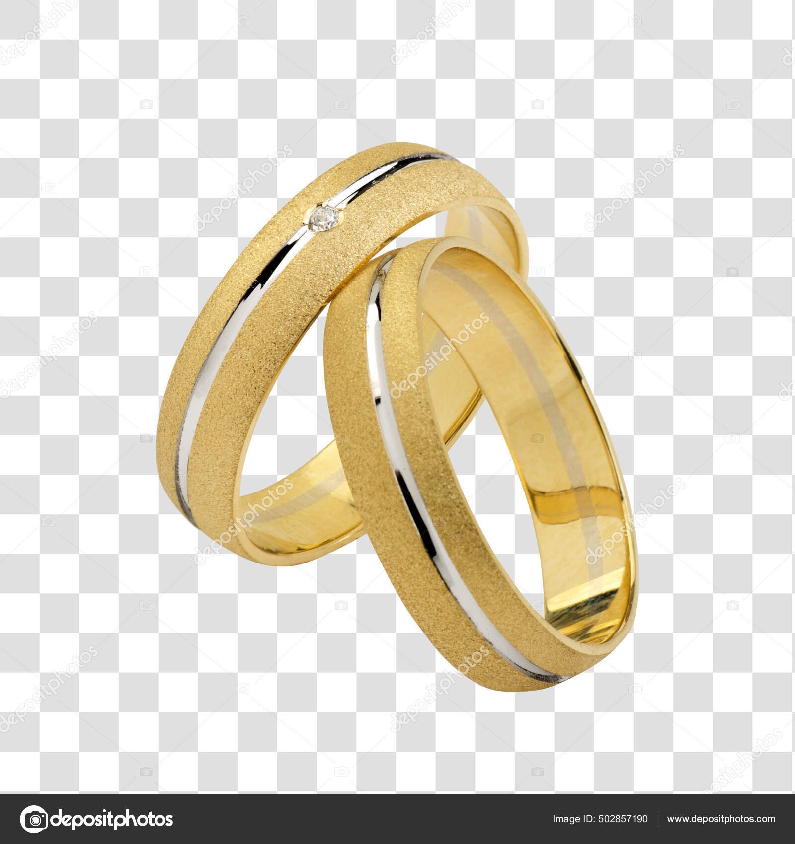Pair Wedding Rings Clipping Path Stock Illustration by ©suti #502857190