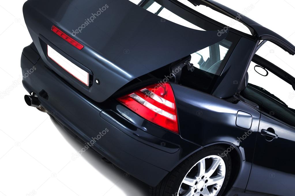 Stowing and storage of a cabriolet hardtop — Stock Photo ...