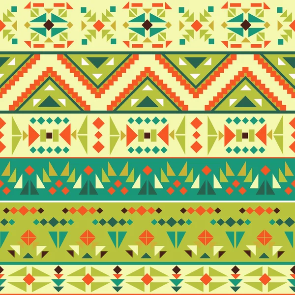 Seamless colorful aztec pattern with birds, flowers and arrow Stock ...
