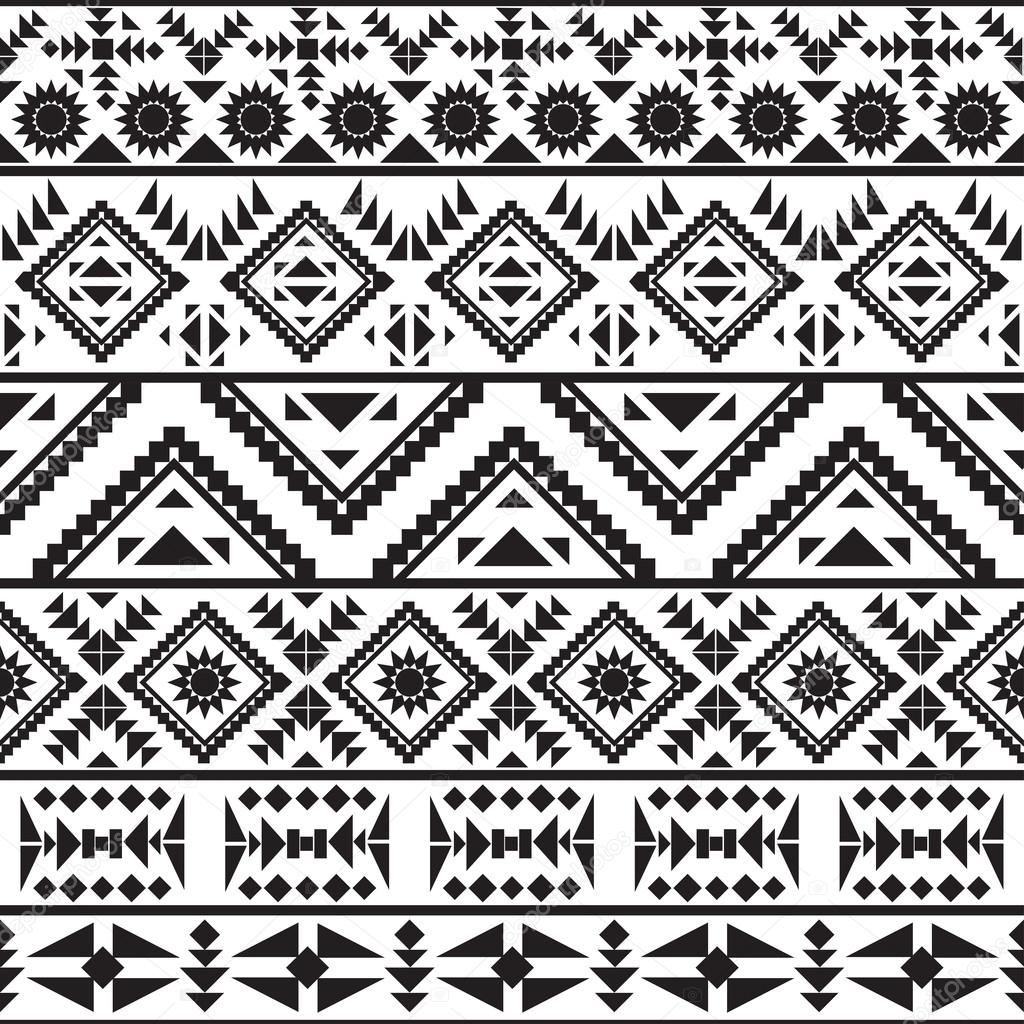 Seamless black and white aztec pattern Stock Vector by ©Smirno 56038385